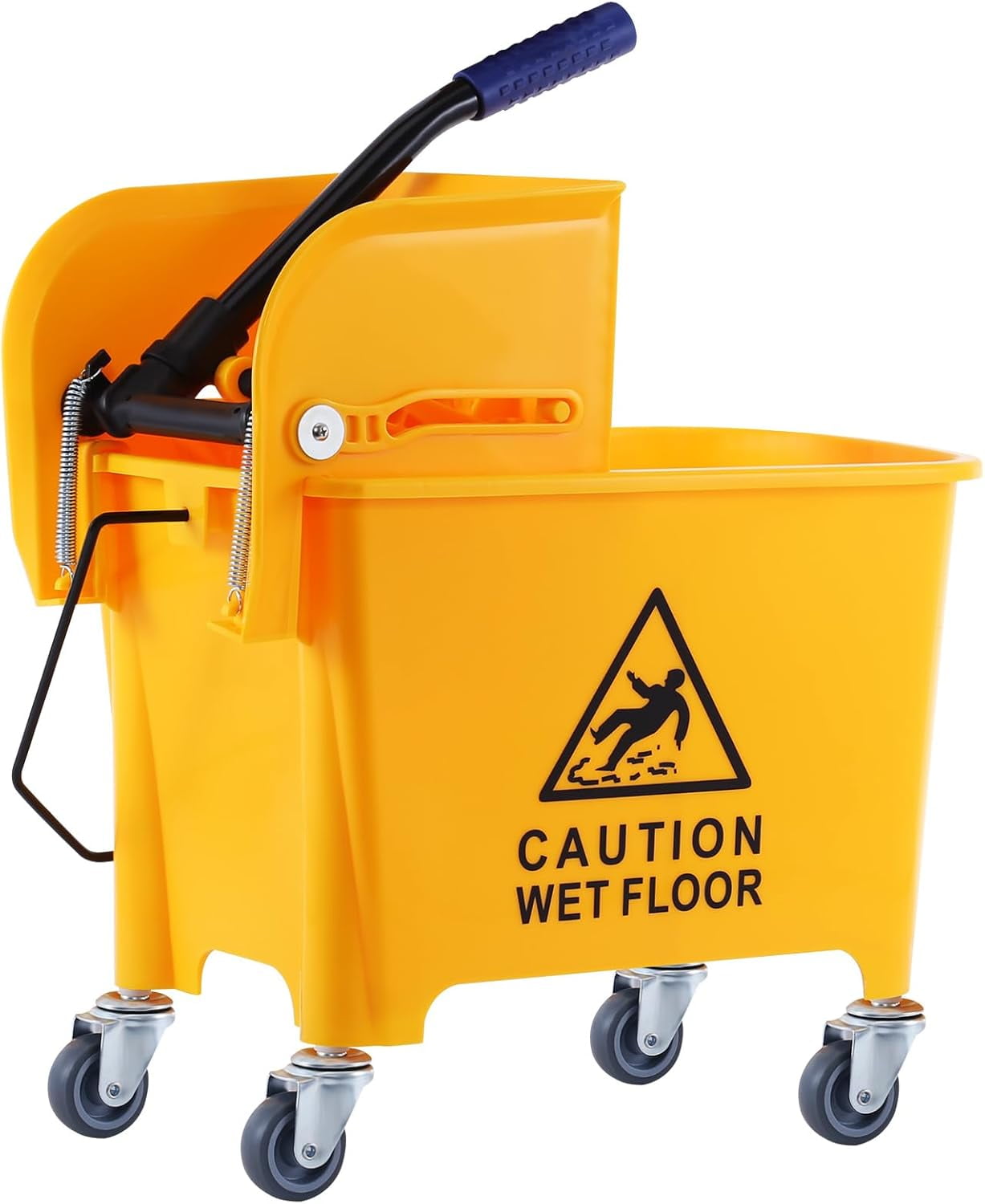 5 Gallon Heavy Duty Mop Buckets with Side Press Wringer, Mop Bucket ...