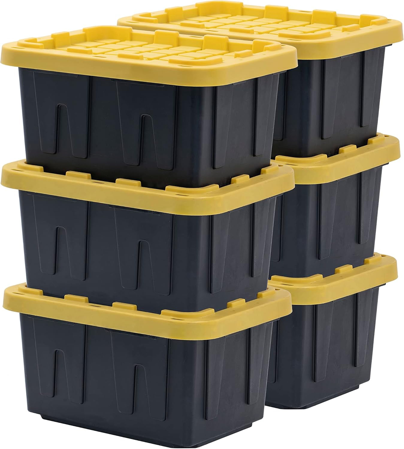 5-Gallon Heavy Duty Tough Storage Container & Snap-Tight Lid, (8.6" H x ...