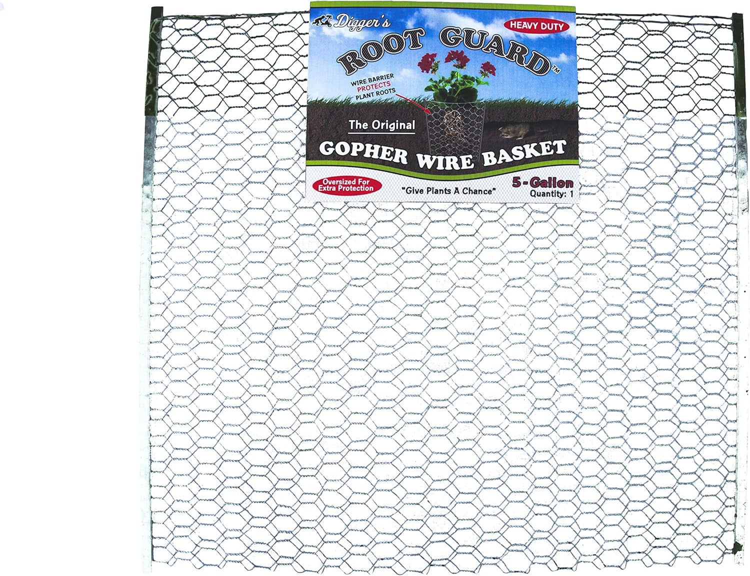 5-Gallon Heavy-Duty Wire Basket - Gopher Wire Baskets for Shrubs, Vines ...