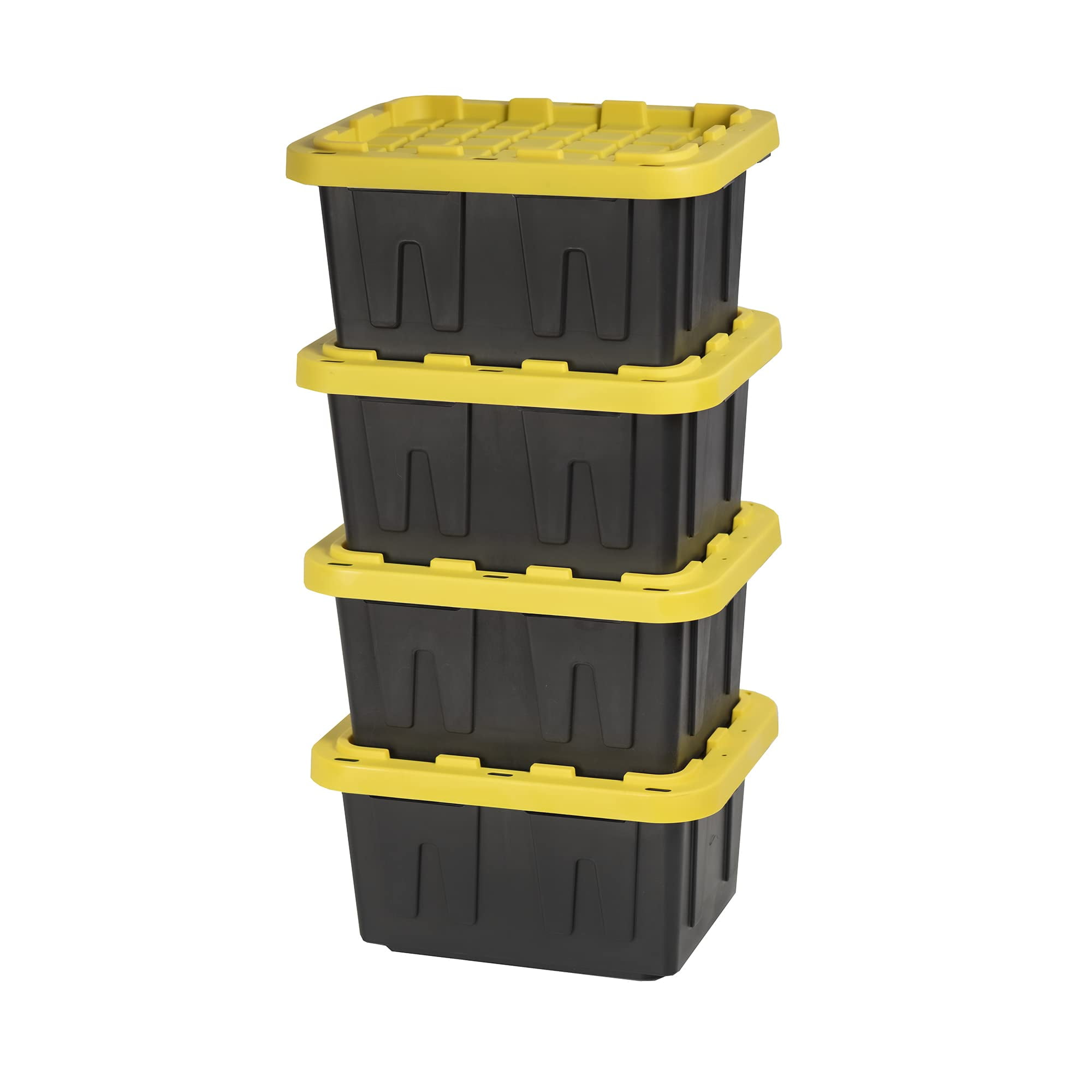 5-Gallon Industrial Storage Containers with Snap-Tight Lids, Durable ...