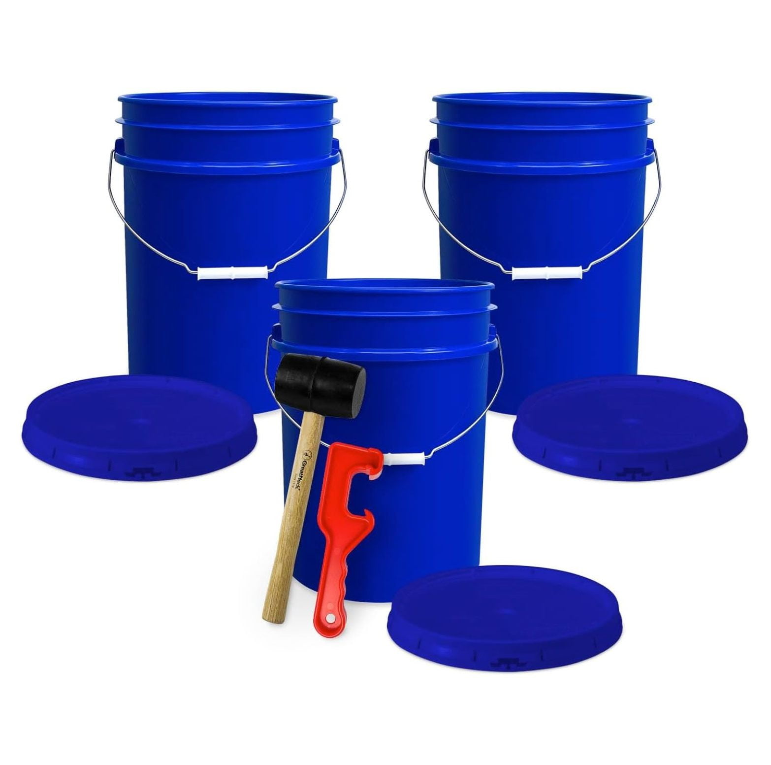 5 Gallon Plastic Bucket with Airtight Lid I Food Grade Bucket | BPA- I ...