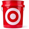 5 Gallon Plastic Bucket with Bullseye Design, Multi-Purpose Container ...