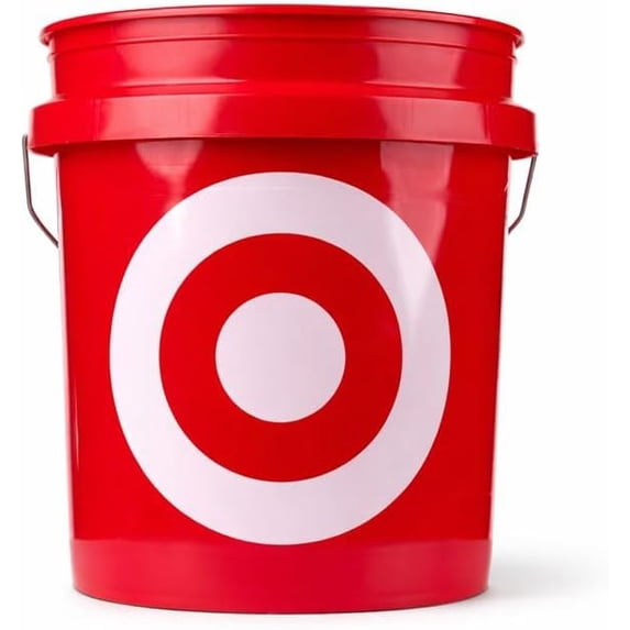 5 Gallon Plastic Bucket with Bullseye Design, Multi-Purpose Container ...