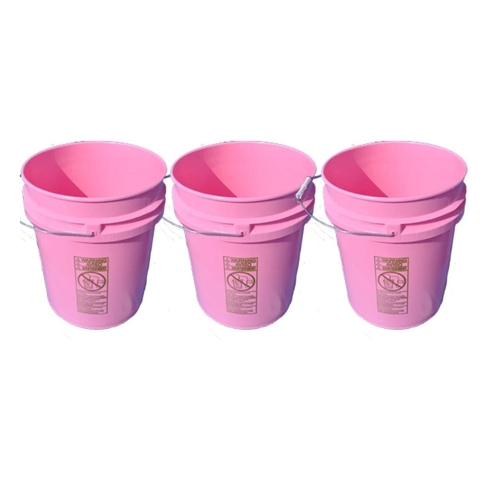5 Gallon Plastic Buckets, 3-Pack - Walmart.com
