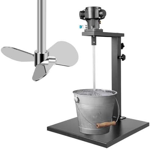 5 Gallon Pneumatic Paint Mixer, 1/4HP Paint Shaker, Stainless Steel ...