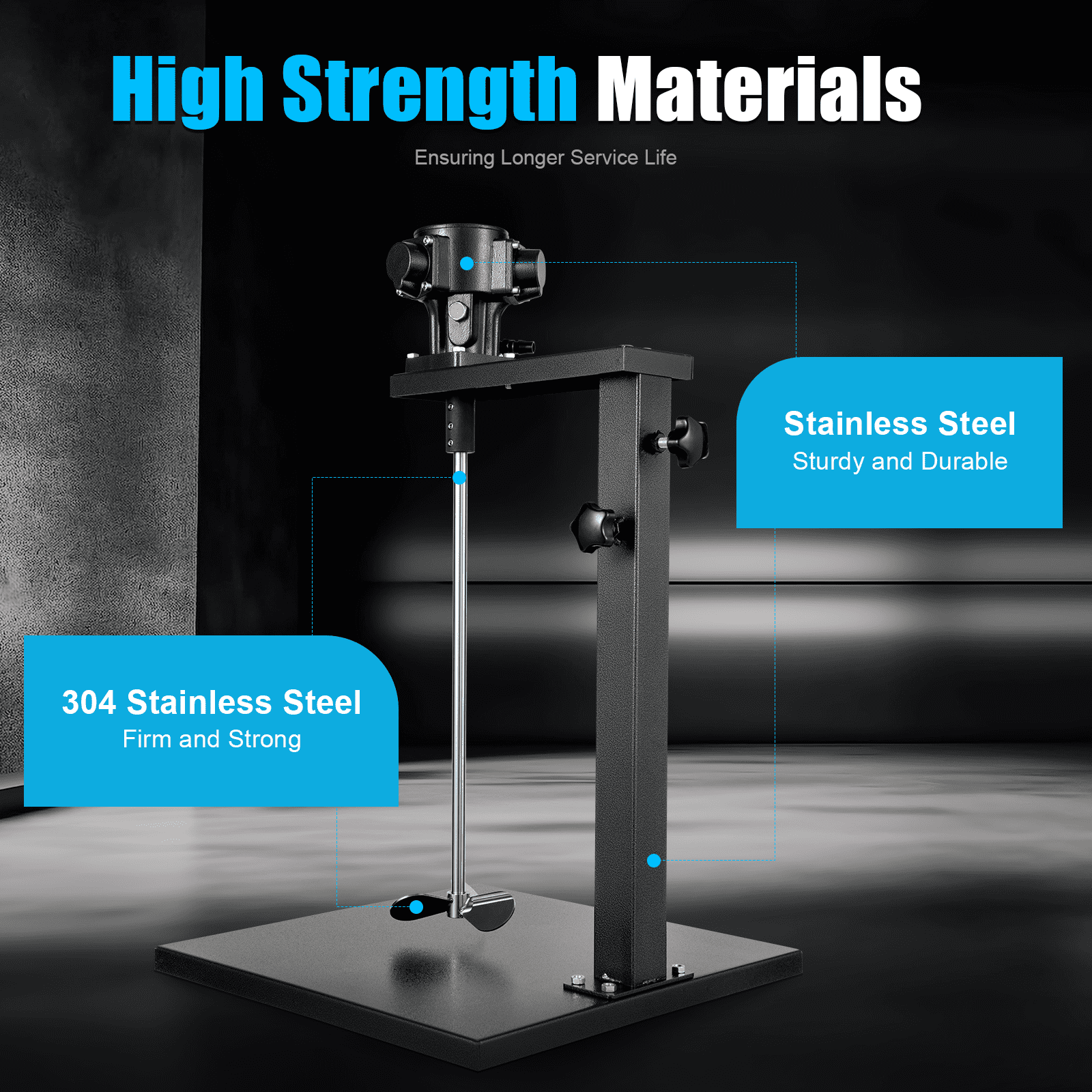 5 Gallon Pneumatic Paint Mixer with Stand Air Agitator Blender Stirrer ...