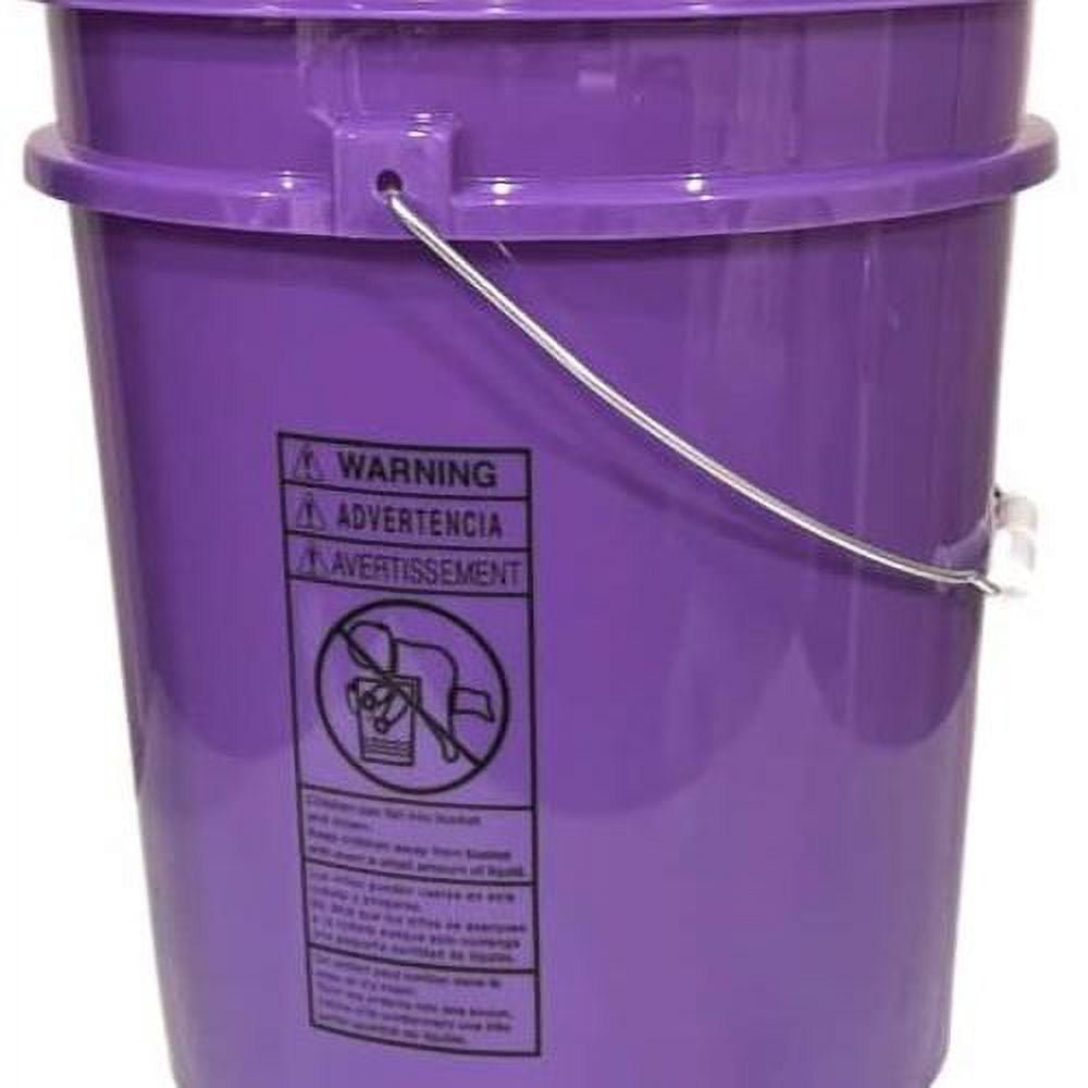 5 Gallon Purple Food Grade Plastic Bucket With Screw On Gamma Lid, BPA ...