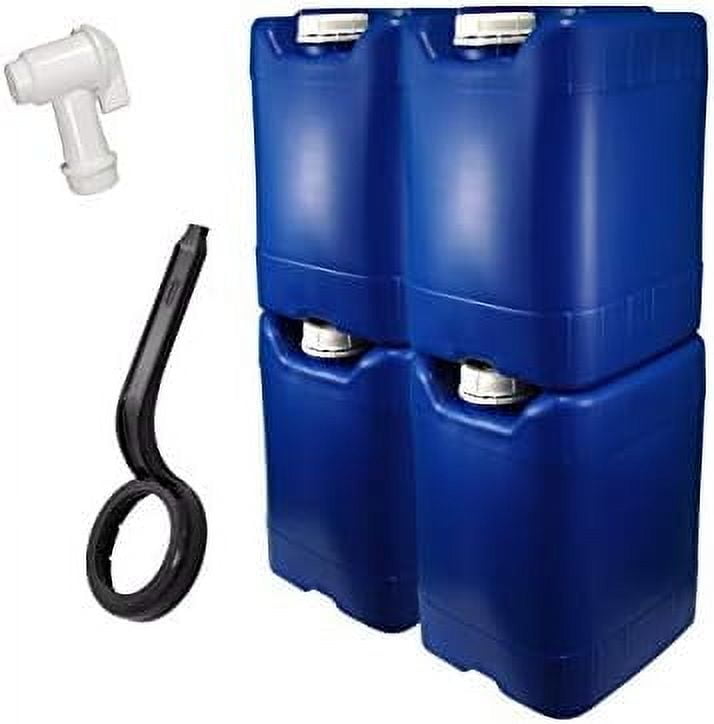 5 Gallon Samson Stackers, Blue, 4 Pack (20 Gallons), Emergency Water ...