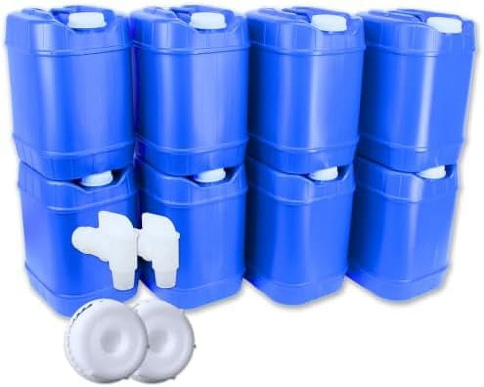 5-Gallon Stackable Water Storage Containers, 5 Gallons Each w/Lids ...