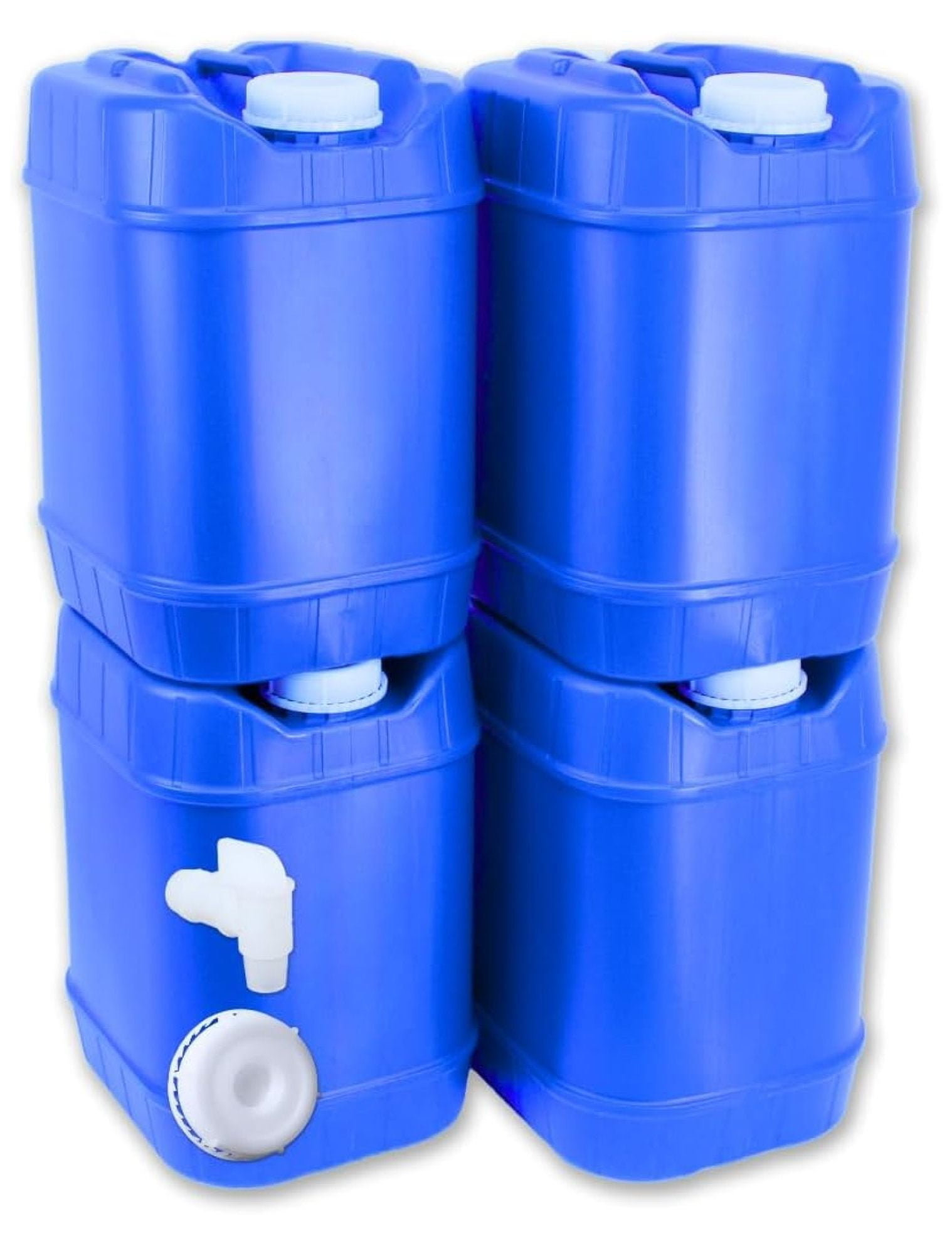 5-Gallon Stackable Water Storage Containers, 5 Gallons Each w/Lids ...