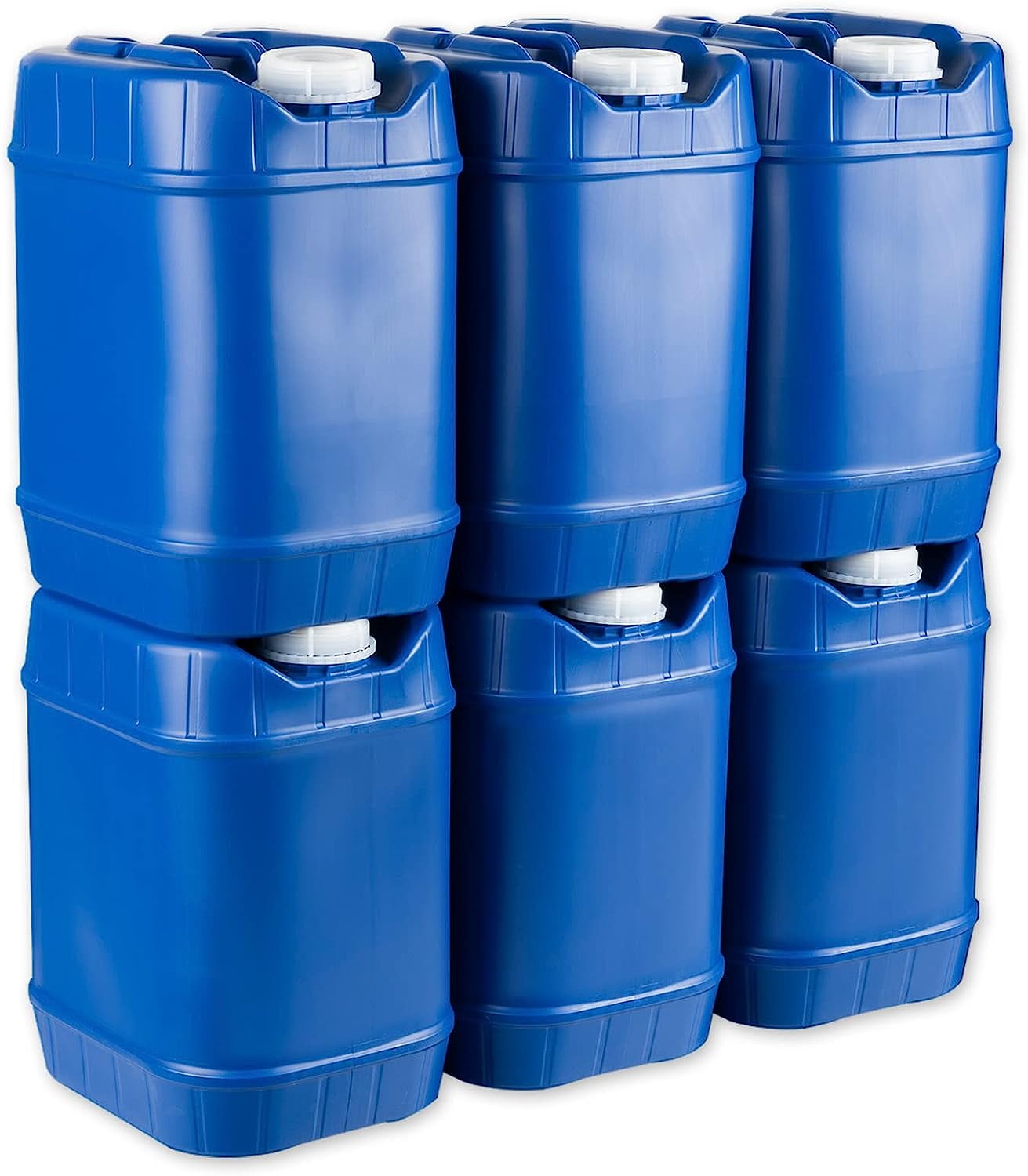 5-Gallon Stackable Water Storage Containers, Emergency Water Storage for Camping and Disaster ...