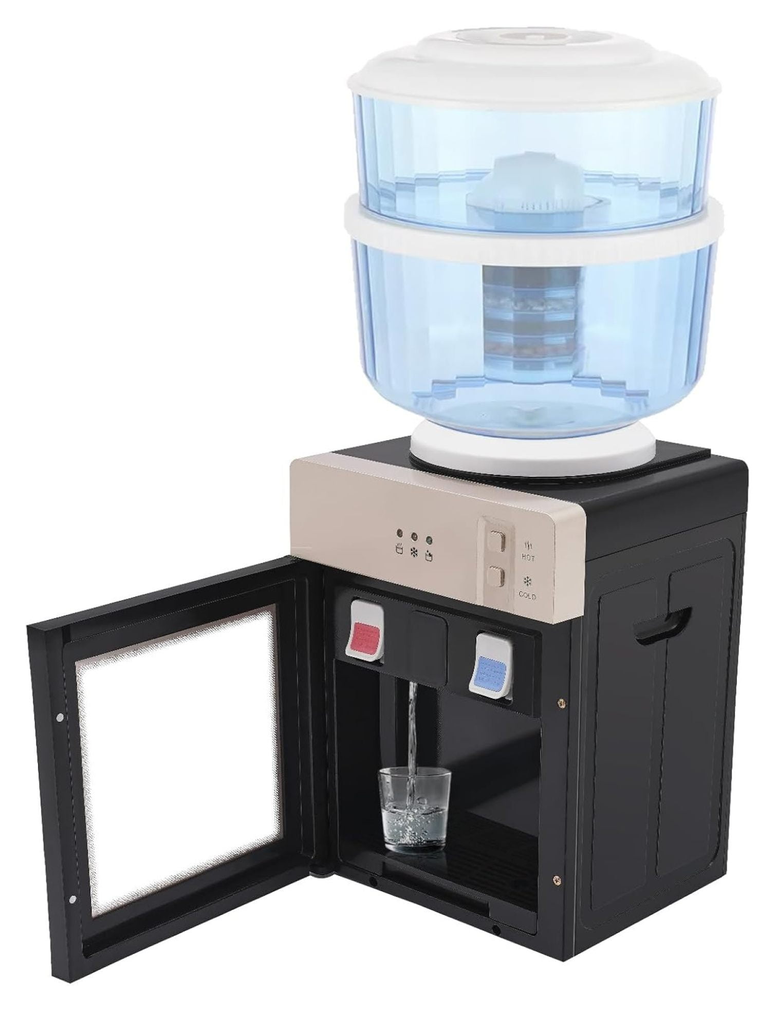 5 Gallon Top Loading Countertop Hot＆Cold Water Cooler Dispenser,Home ...