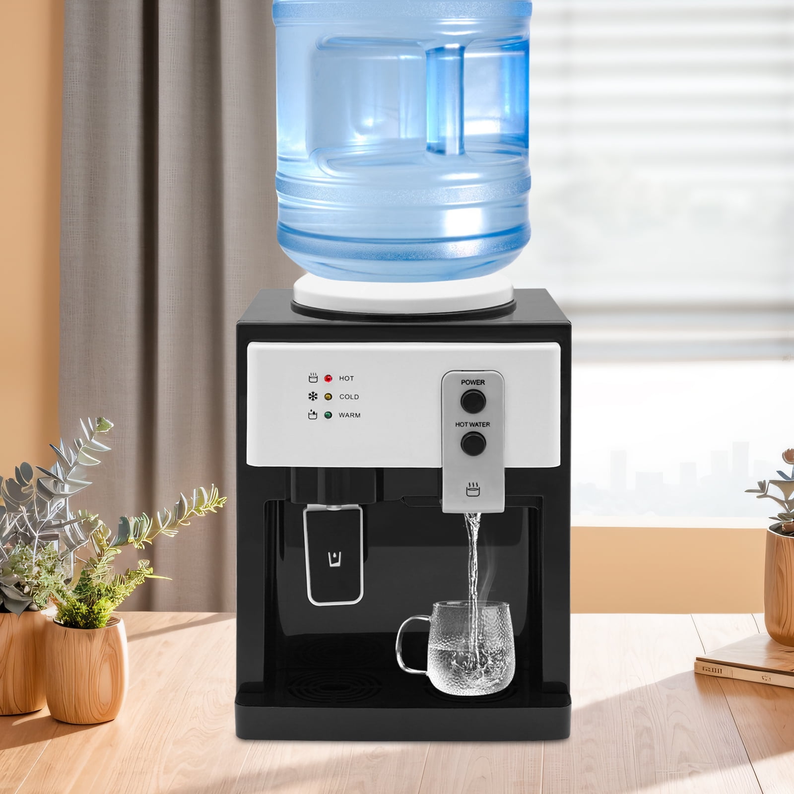 5 Gallon Top Loading Water Cooler Dispenser Countertop Hot & Cold ...