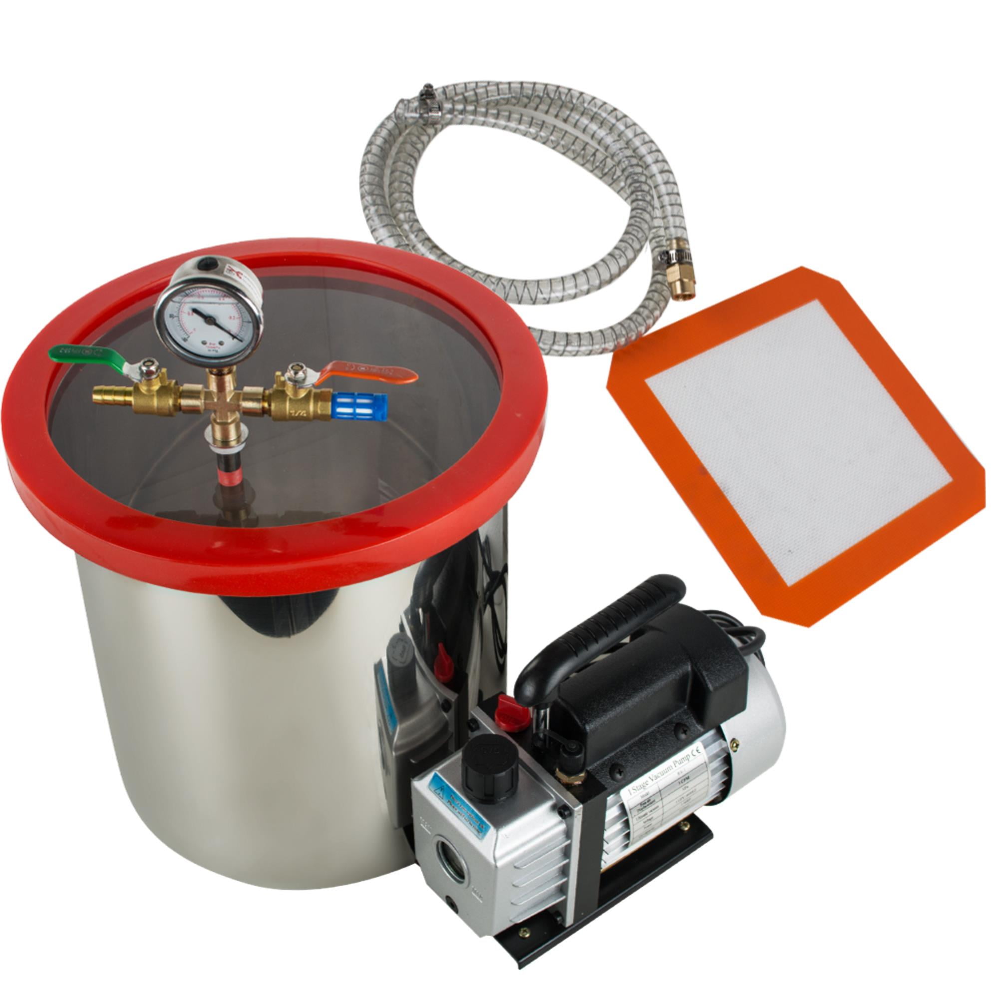 5 Gallon Vacuum Degassing Chamber Kit - Stainless Steel Silicone ...