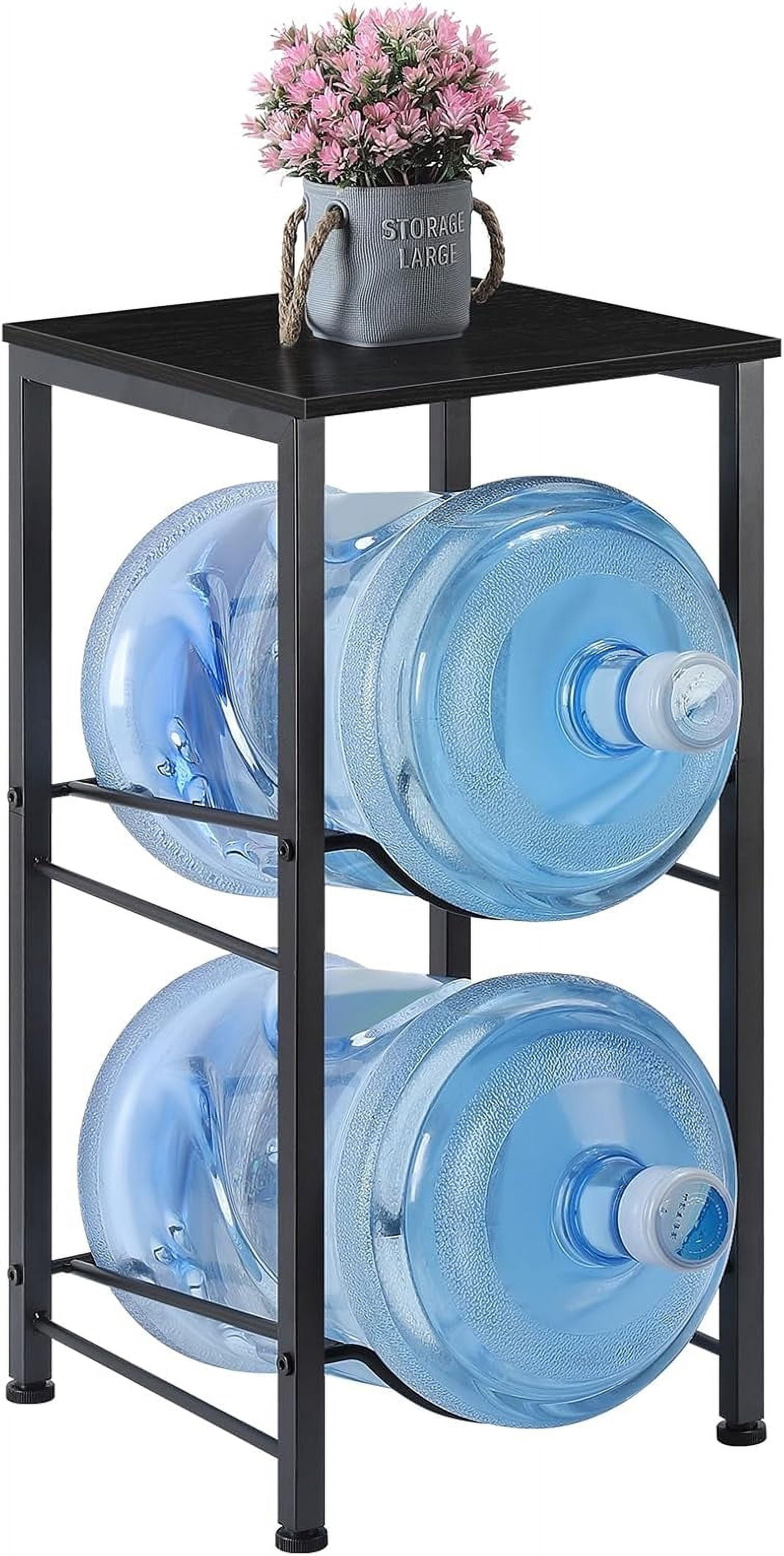 5 Gallon Water Bottle Holder with Storage Shelve, Water Jug Holder ...