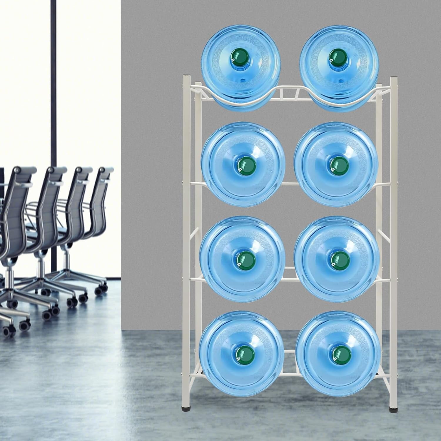 5 Gallon Water Bottle Holder for 8 Bottles, 4 Tiers Heavy-Duty Water ...