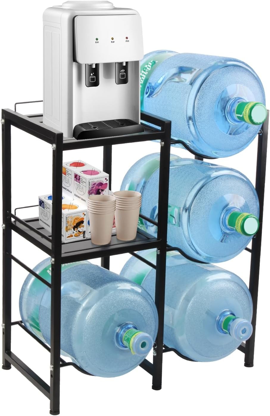 5 Gallon Water Bottle Jug Holder, 3 Tier Detachable Water Bottle Holder ...