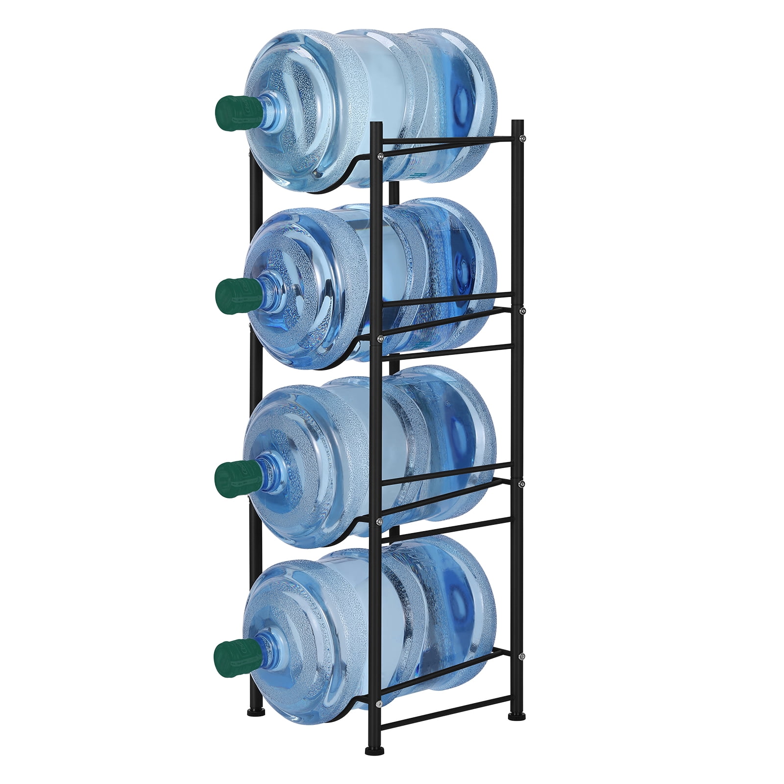 5 Gallon Water Bottle Jug Rack 4 Tier Heavy Duty Water Bottle Organiser ...