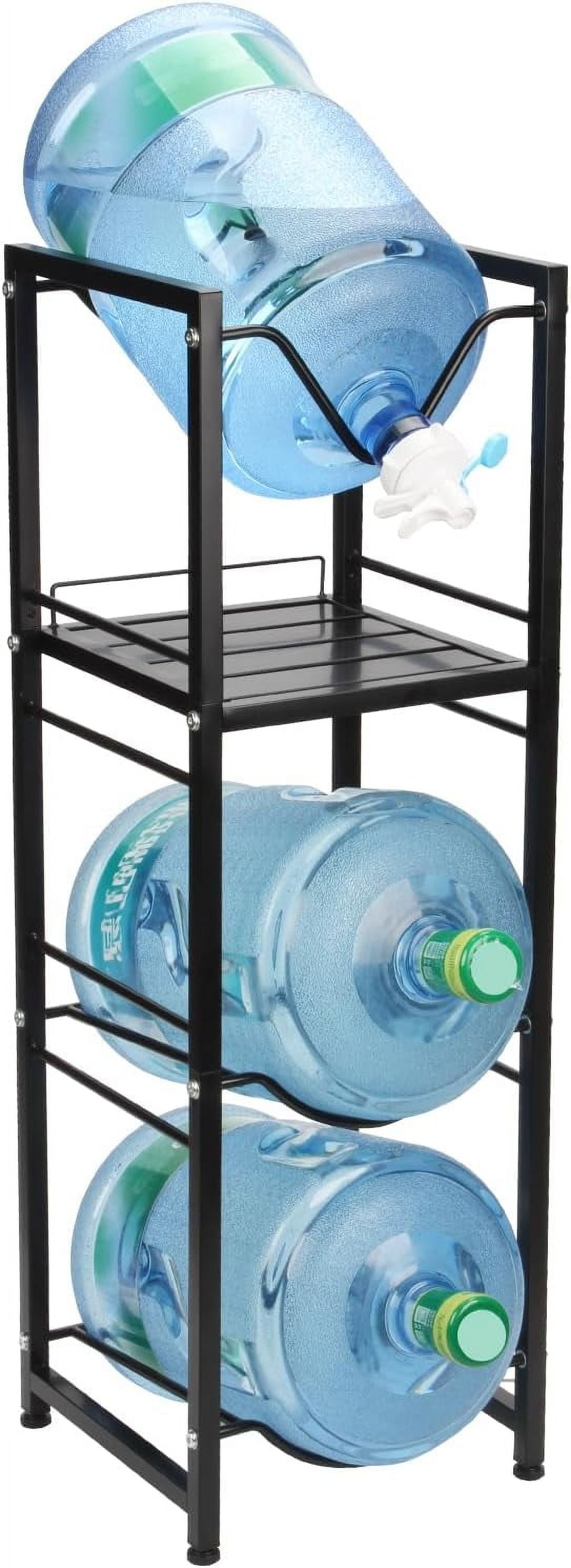 5 Gallon Water Bottle Pour and Store System, 3-Tier Jug Holder With ...