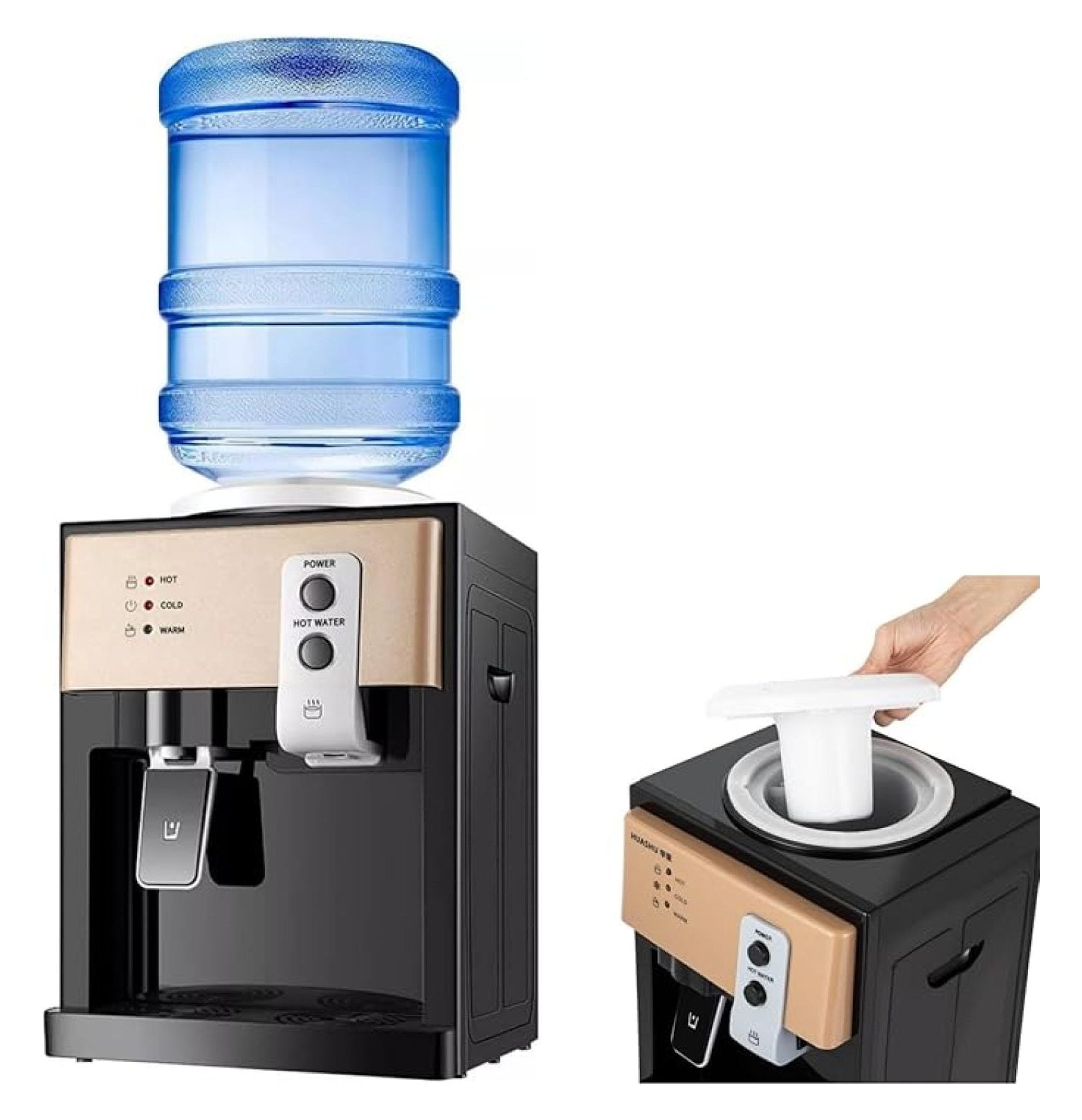 5 Gallon Water Cooler Dispenser - Top Loading Electric Hot & Cold Water ...