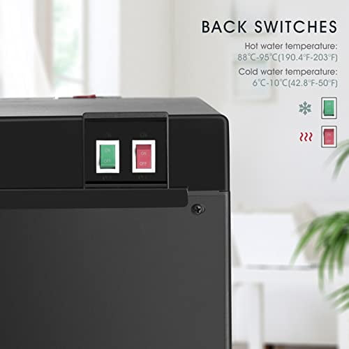 5 Gallon Water Dispenser, Bottom Loading Hot Cold Water Cooler,3 ...