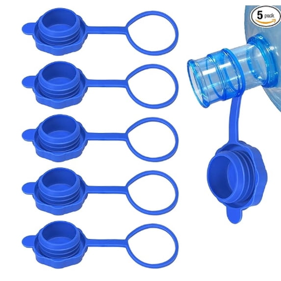 5 Gallon Water Jug Cap, 5PCS Silicone Reusable Leak and Spill Resistant ...