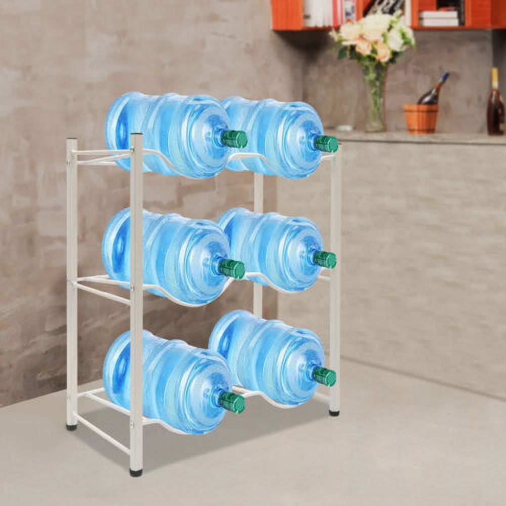5 Gallon Water Jug Holder 3-Tier Water Bottle Storage Rack Organizer ...