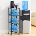 5 Gallon Water Jug Holder - 3-Tier Water Jug Rack with Wheel Reinforced ...