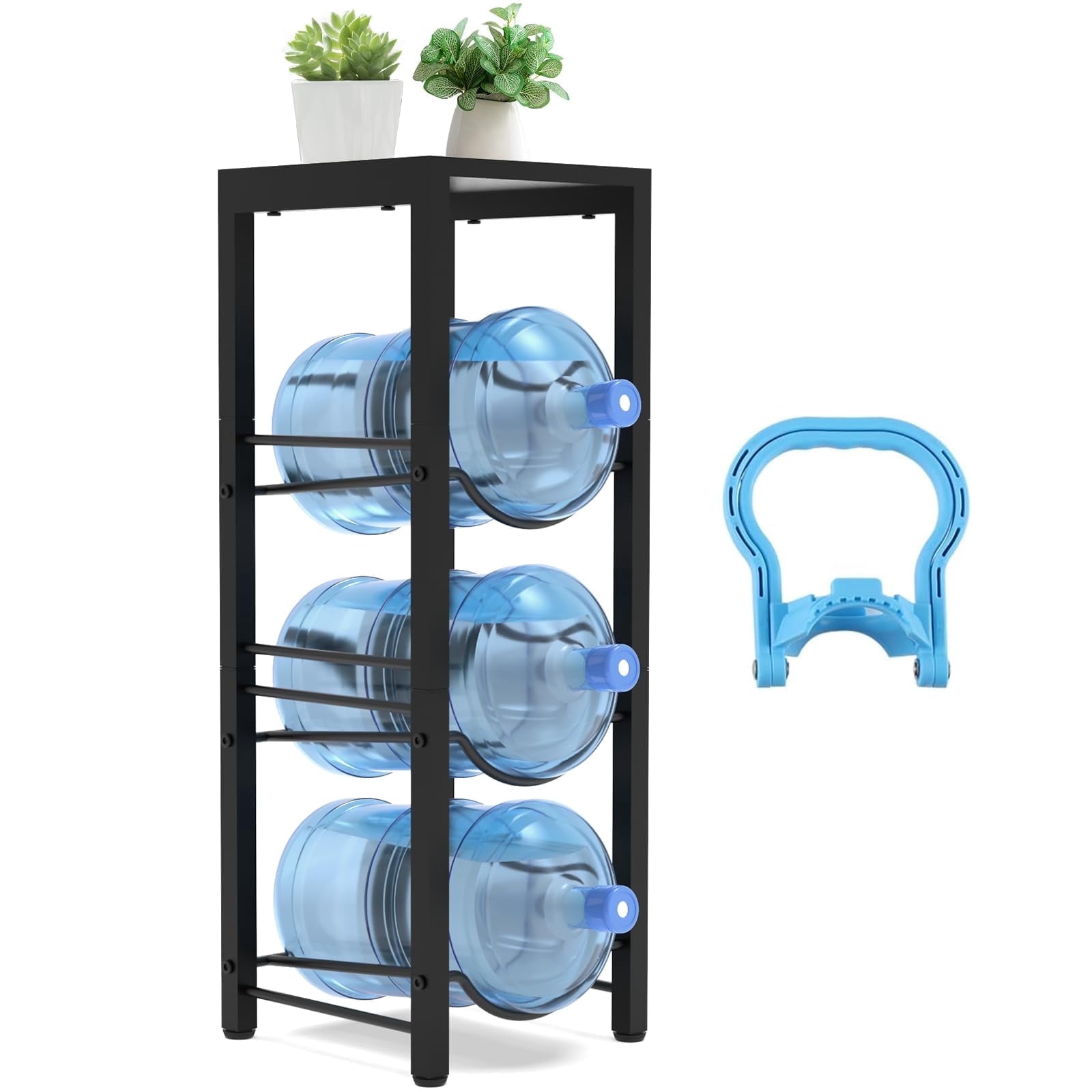 5 Gallon Water Jug Holder Stand, Water Bottle Holder Storage Rack (3 ...