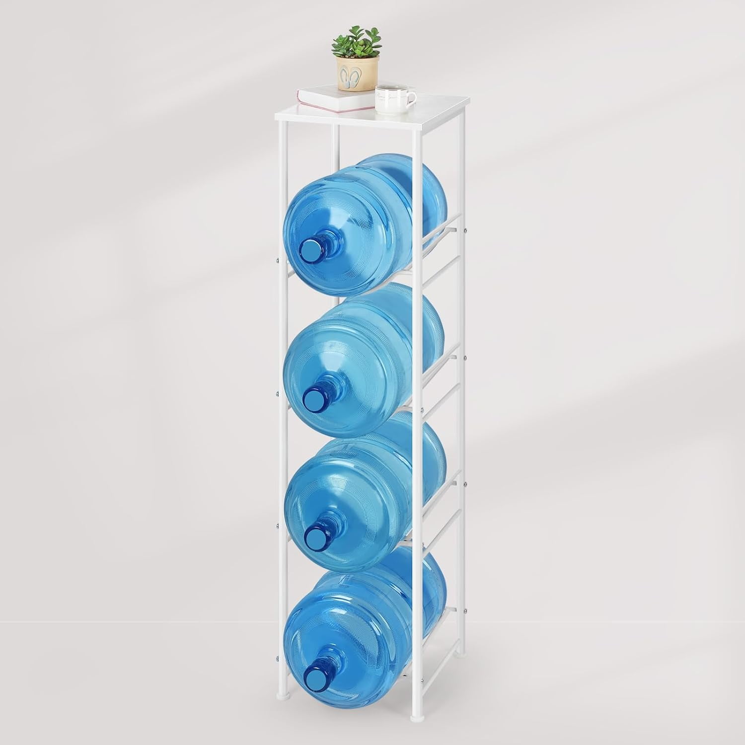 5 Gallon Water Jug Holder with Storage Shelf Water Bottle Holder ...