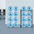 5 Gallon Water Jug Holder Water Bottle Storage Rack 4 Tiers for 8 Jug ...