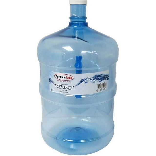 Maid 5 Gallon Water Jug with Lid and Handle, BPA FREE Durable Plastic ...