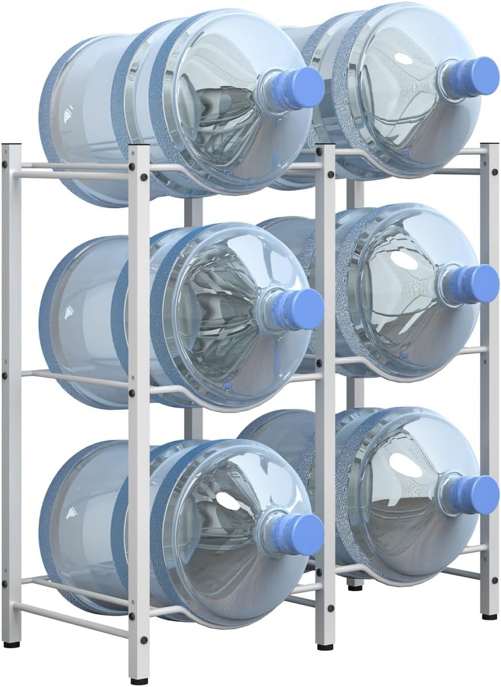 5 Gallon Water Jug Rack, Detachable Water Bottle Holder for 8 Bottles ...