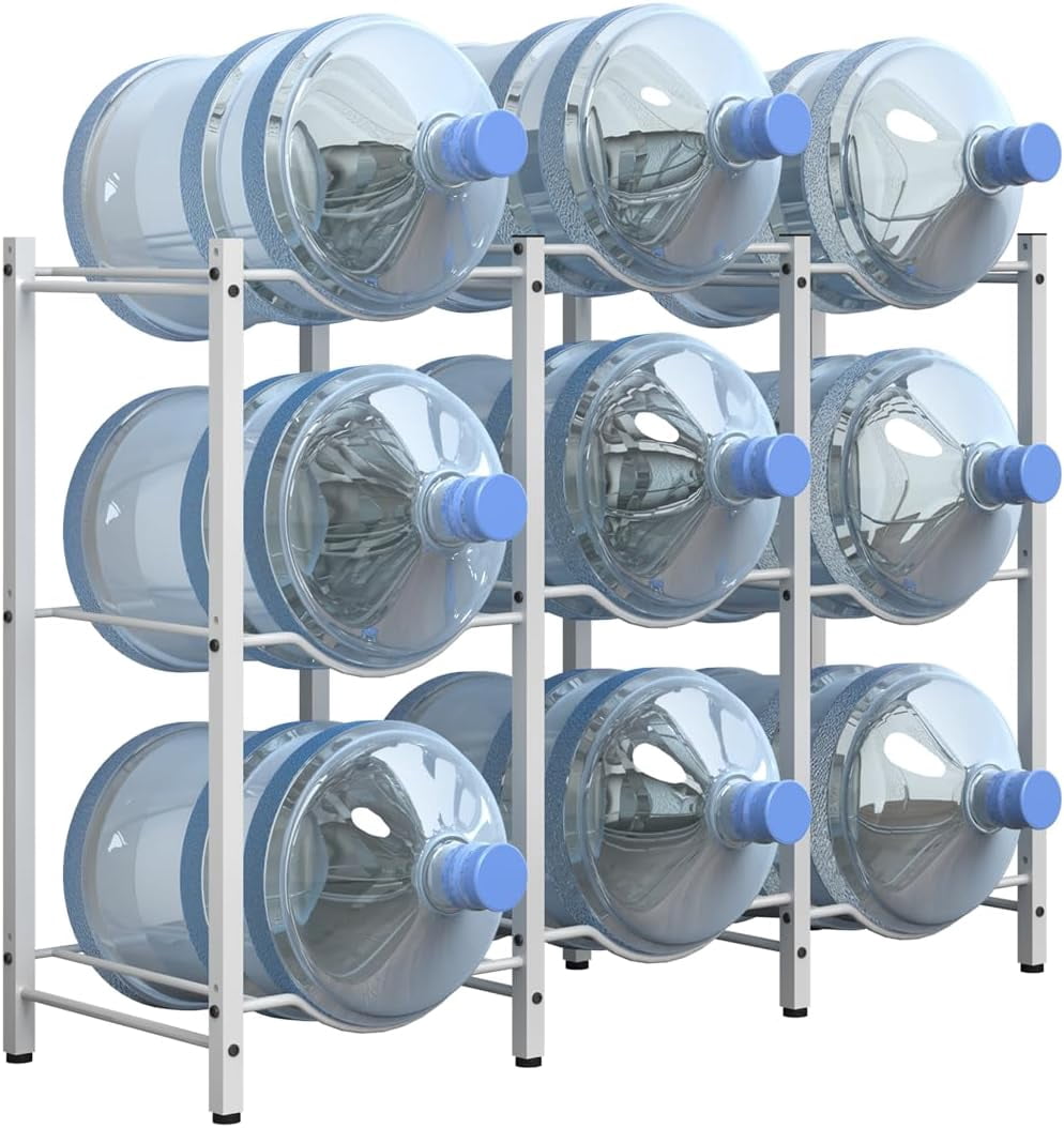 5 Gallon Water Jug Rack, Detachable Water Bottle Holder for 8 Bottles ...