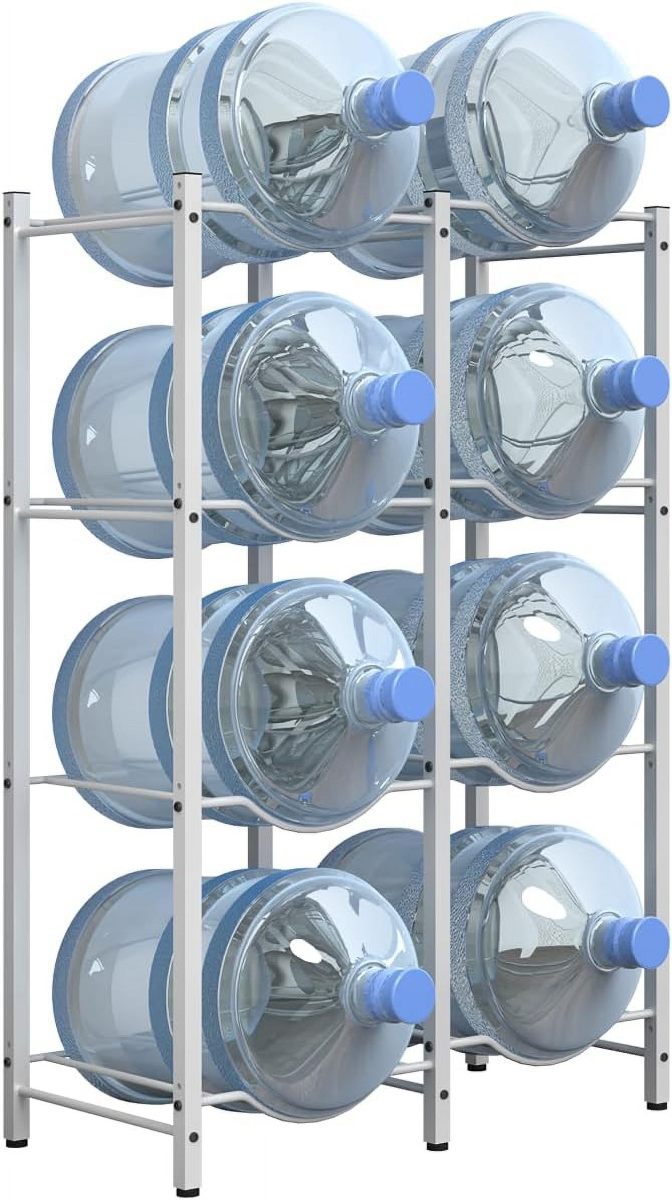 5 Gallon Water Jug Rack, Detachable Water Bottle Holder for 8 Bottles ...