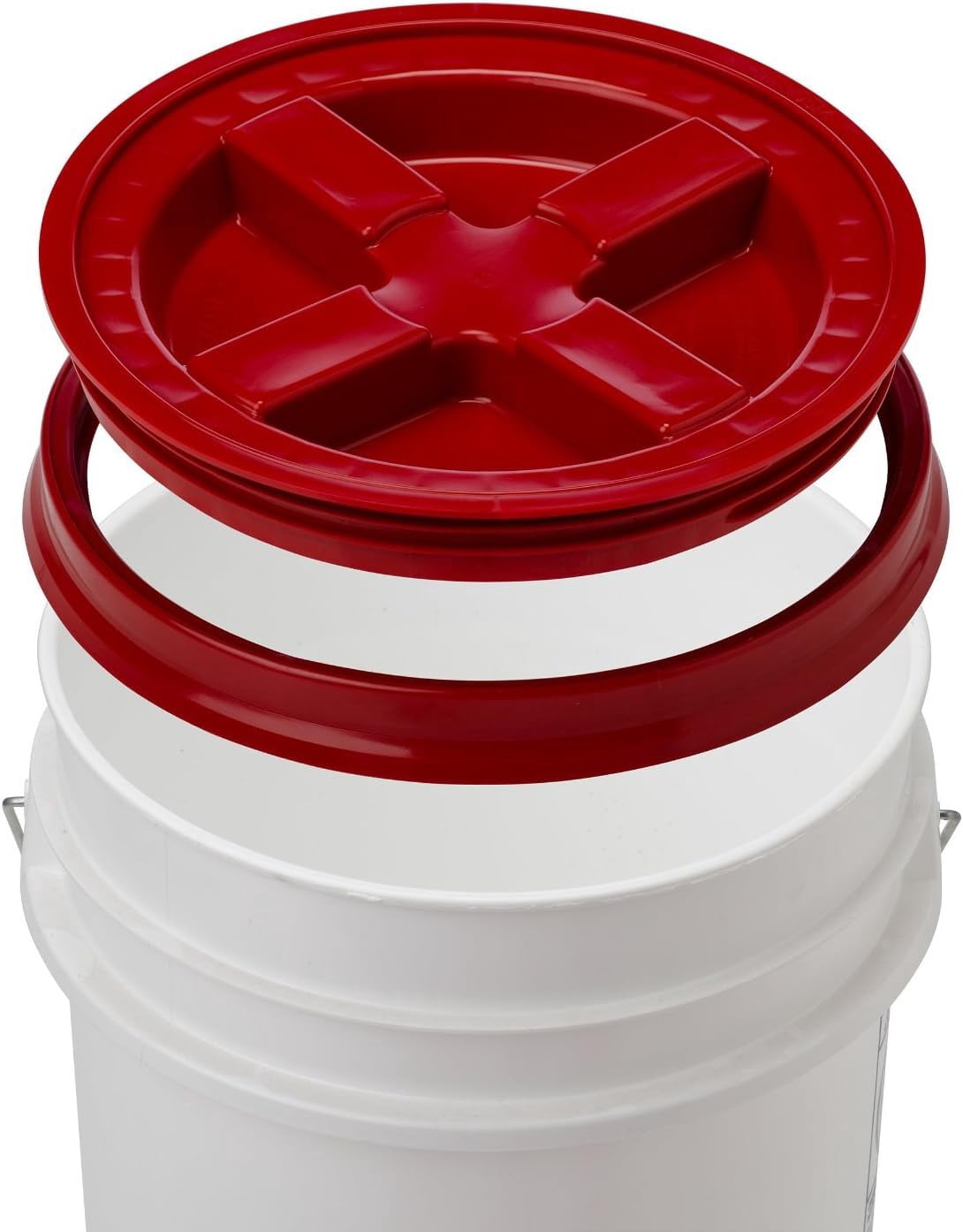 5 Gallon White Bucket & Gamma Seal Lid - Food Grade Plastic Pail ...