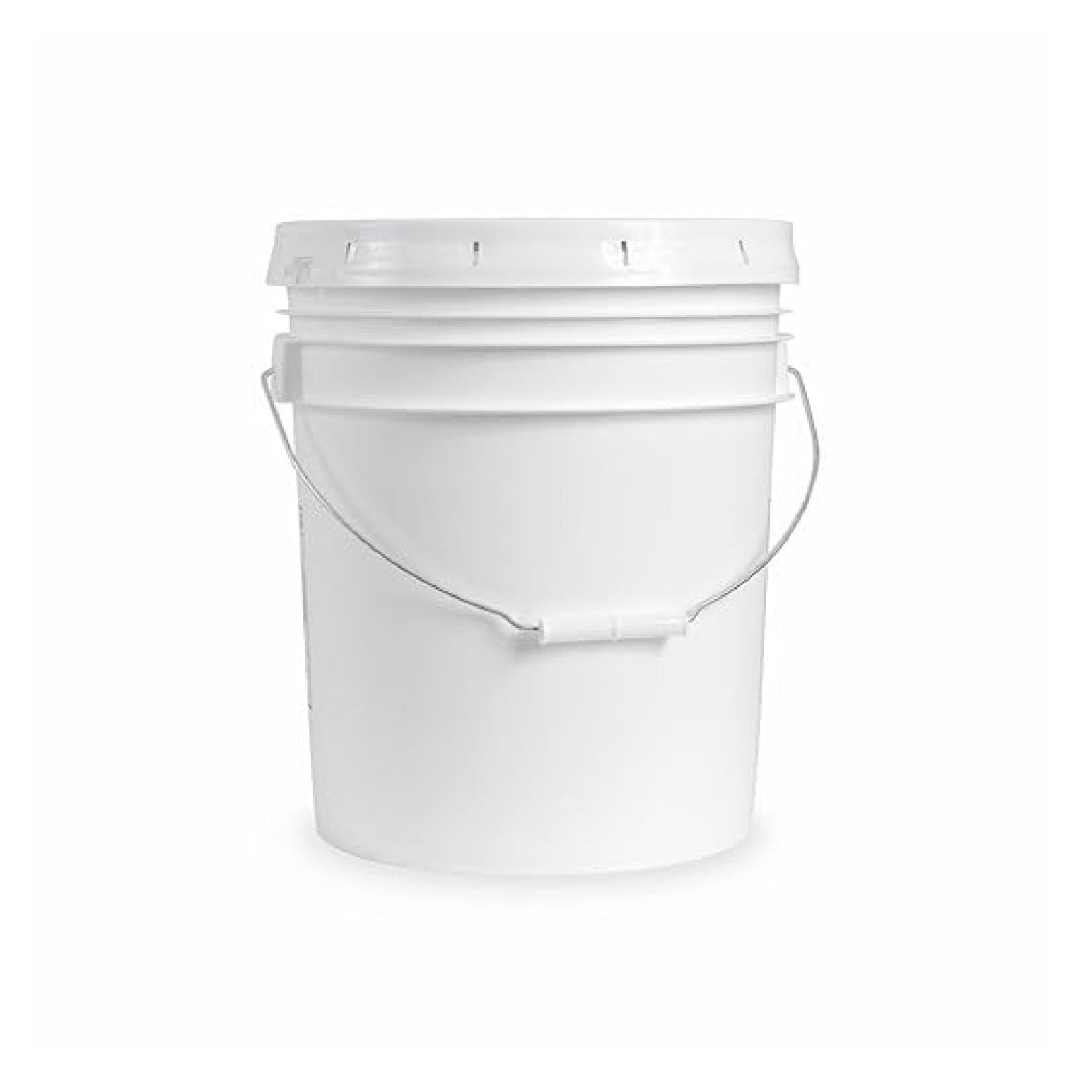 5 Gallon White Buckets with Lids & Handles - 6 Pack - Food Grade ...