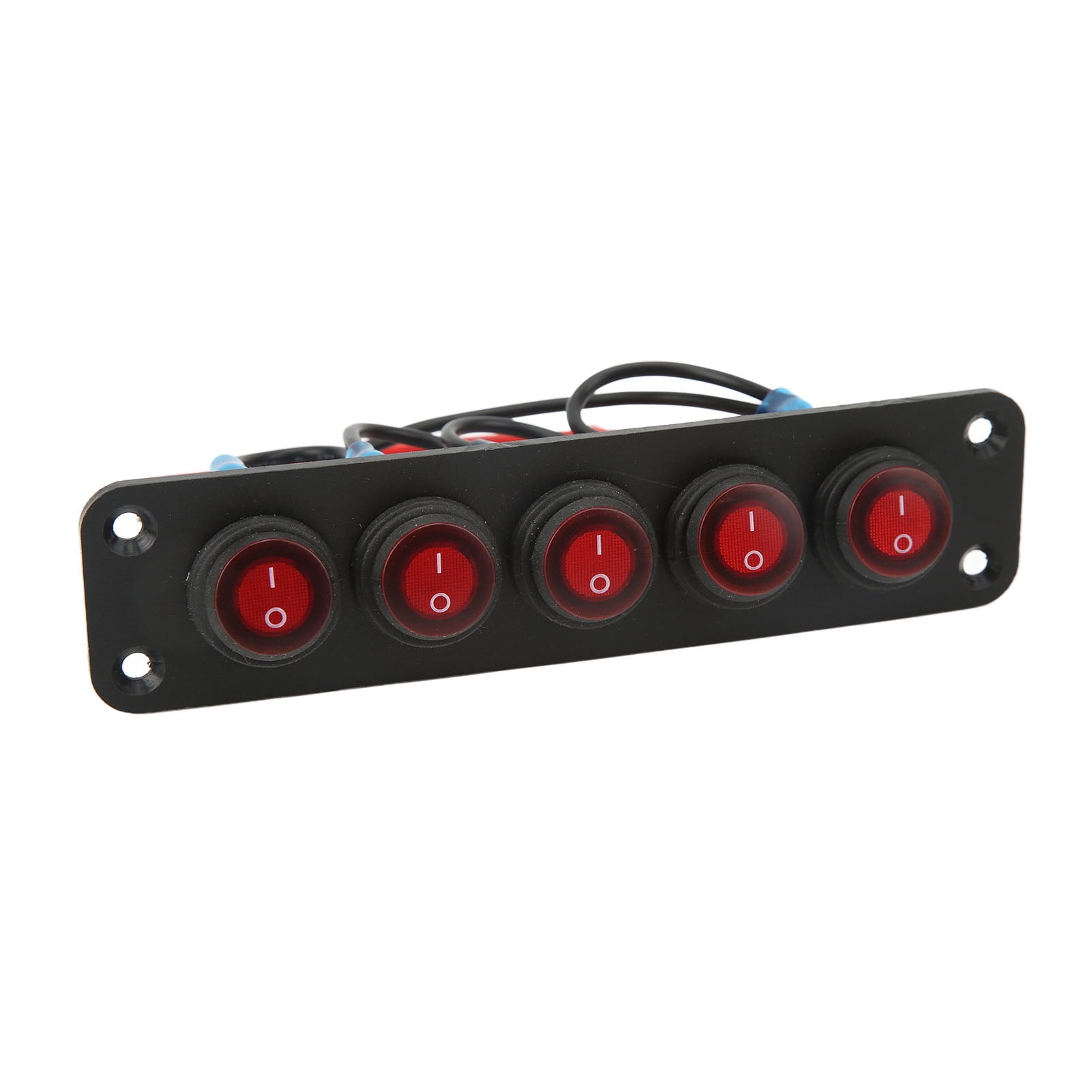 5 Gang Switch Panel Red Color Lighting Waterproof Splashing Proof ...