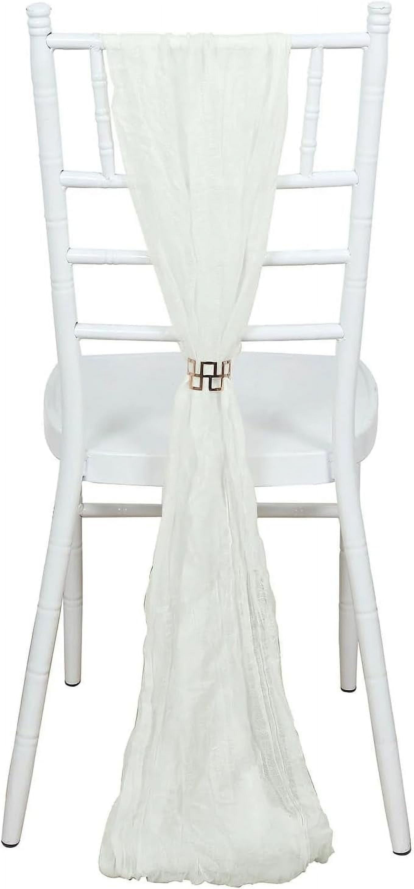 5 Gauze Cheesecloth Cotton Chair Sashes Wedding Party Events Reception ...