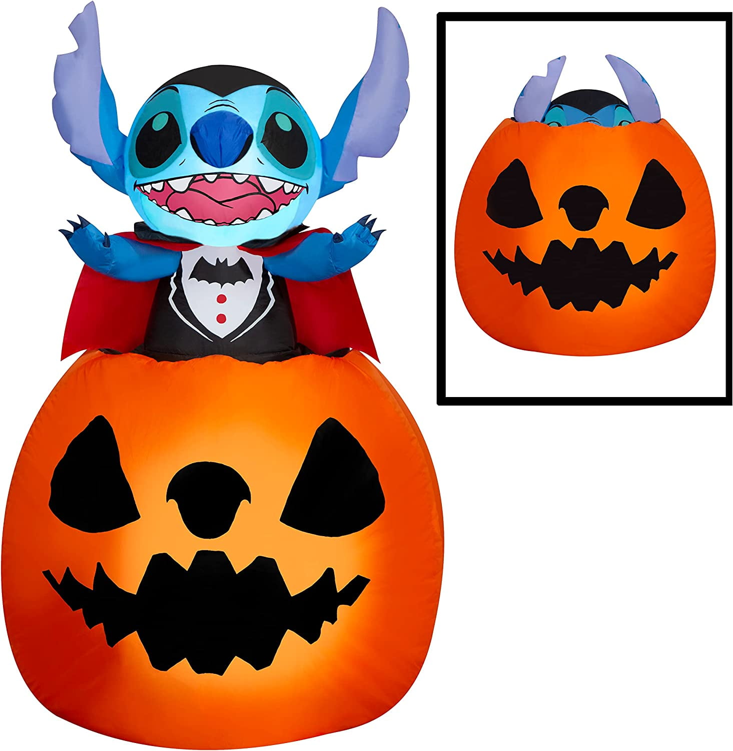 5' Gemmy Airblown Inflatable Stitch as Animated Vampire Rising from ...