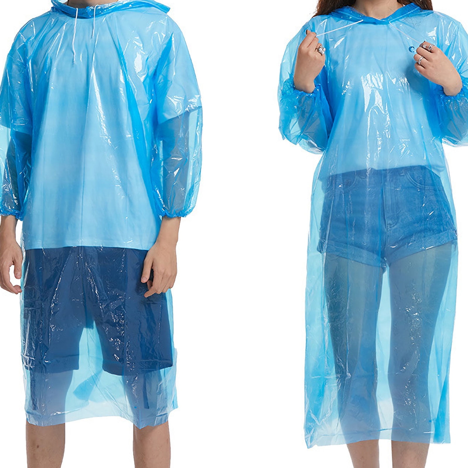5 Gowns Gown Rain Poncho with Hood and Sleeves Can Replace Suit for ...
