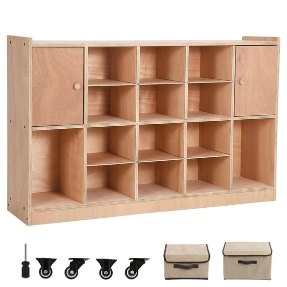 5 Grids Classroom Storage Cabinet Preschool Coat Cubby Lockers 48.4 ...