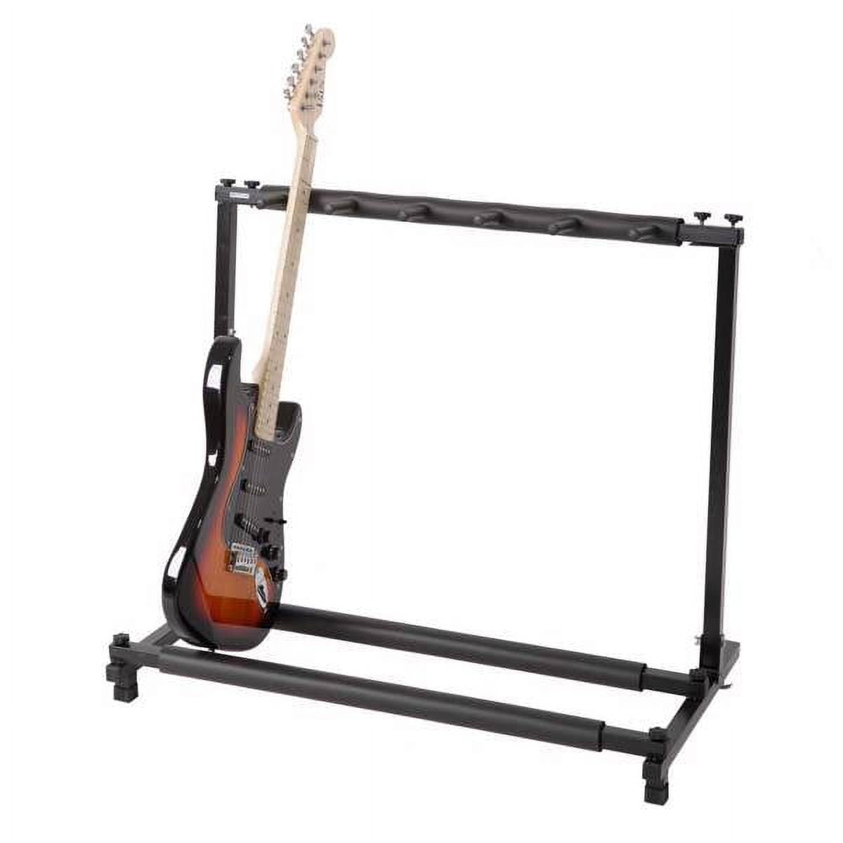5-Guitar Folding Stand Rack, Holds 5 Guitars, Sturdy Iron Construction ...