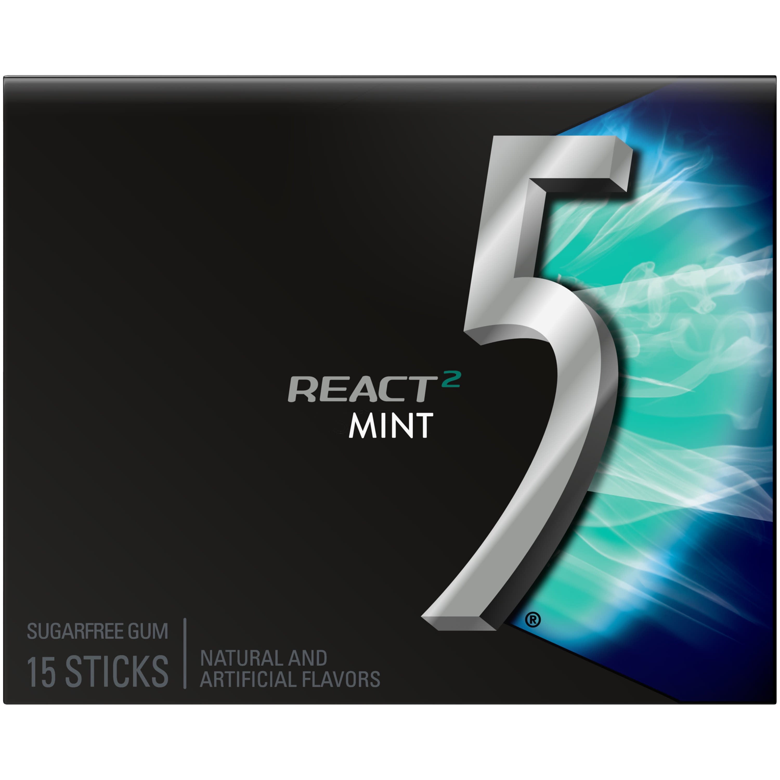5 Gum React Mint Sugar Free Chewing Gum - 15 Stick Pack - Walmart.com