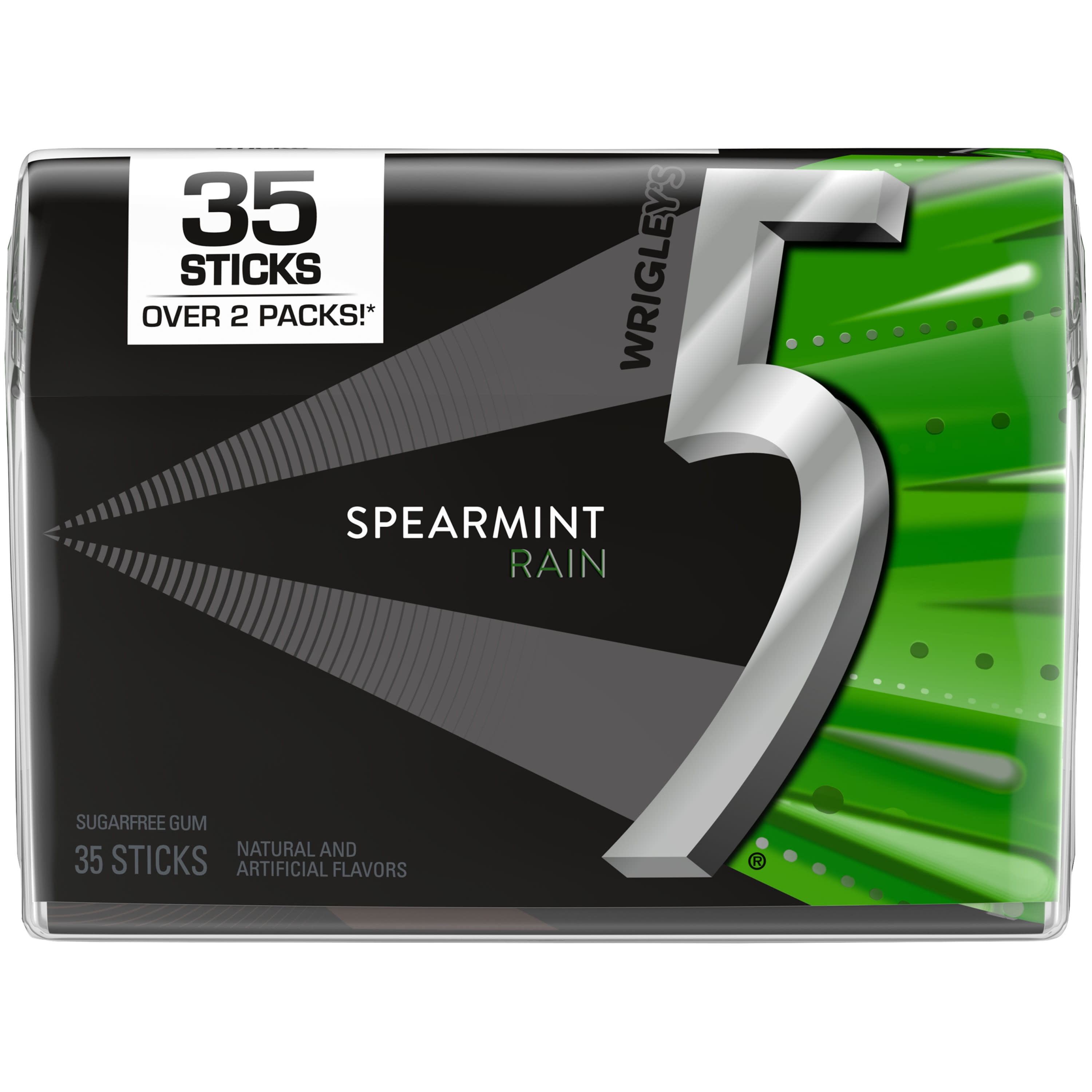 5 Gum Spearmint Rain Sugar Free Chewing Gum - 35 Stick Pack - Walmart.com