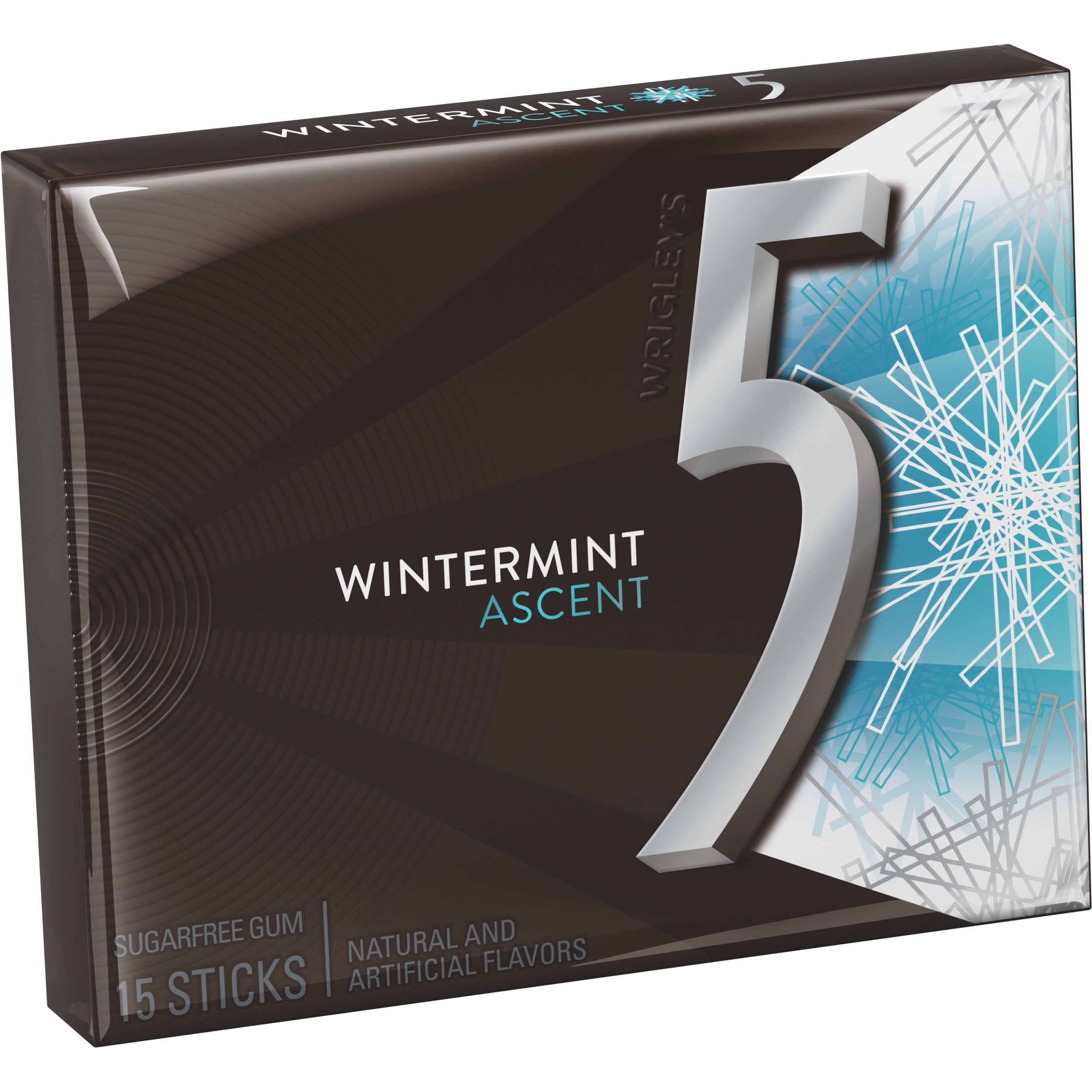 5 Gum Wintermint Ascent Sugar Free Chewing Gum, 15 Stick Single Pack ...