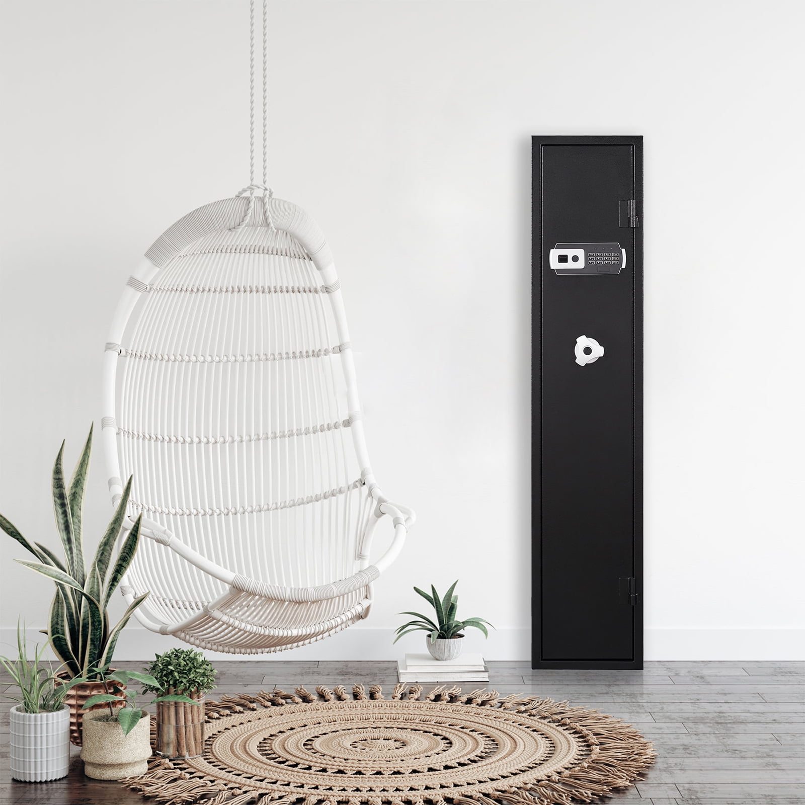 5 Gun Safe for Home Rifle and Pistols, Quick Access Electronic Keypad ...