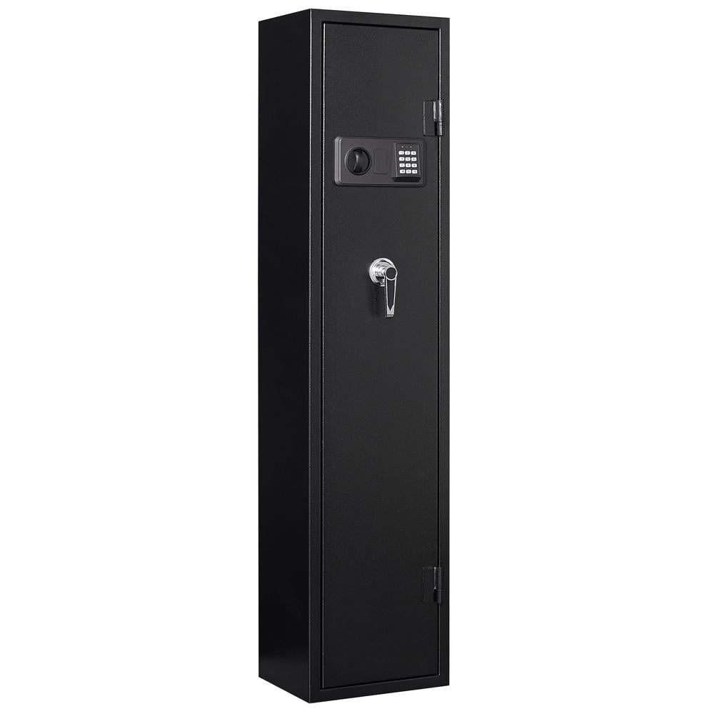 5 Gun Safe for Home Rifle and Pistols, Quick Access Electronic Keypad ...