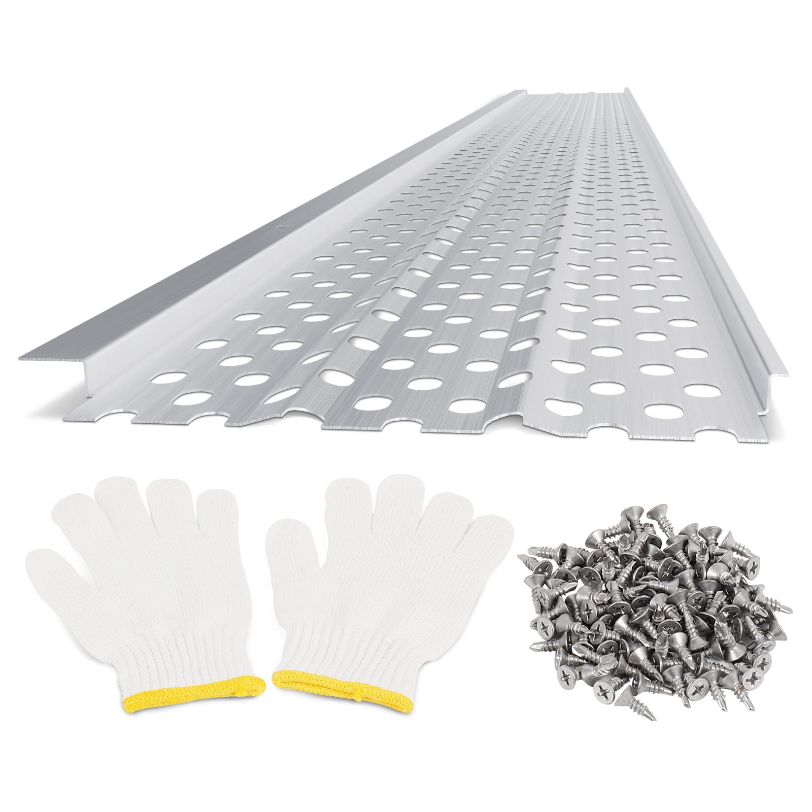 5" Gutter Guards Aluminum Gutter Protection, 26pcs Gutter Cover with ...