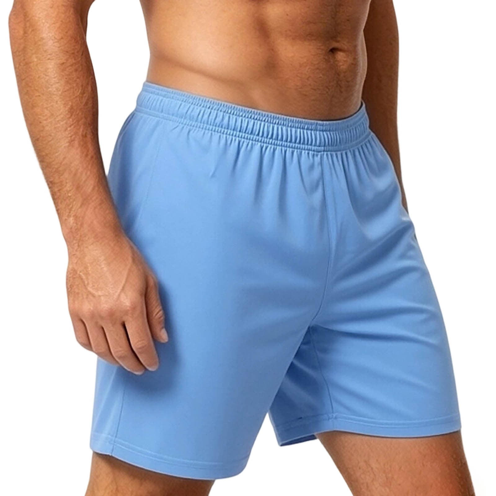 5" Gym Shorts Men Elastic Waist Solid Color with Pockets Athletic Short ...